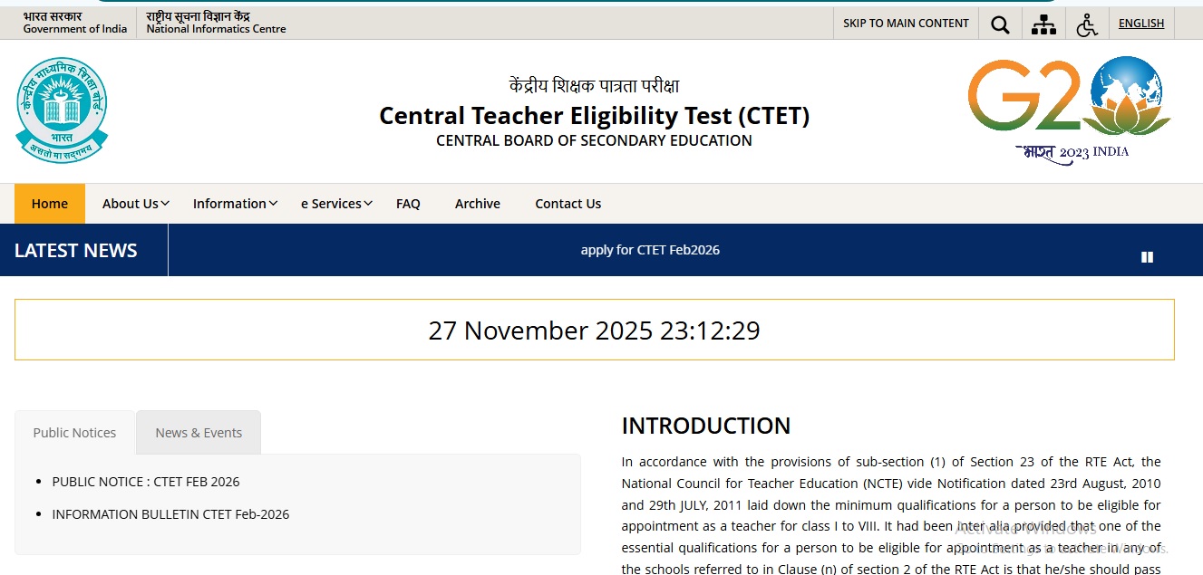 CTET February 2026 Online Form – Apply Now for CBSE CTET Exam