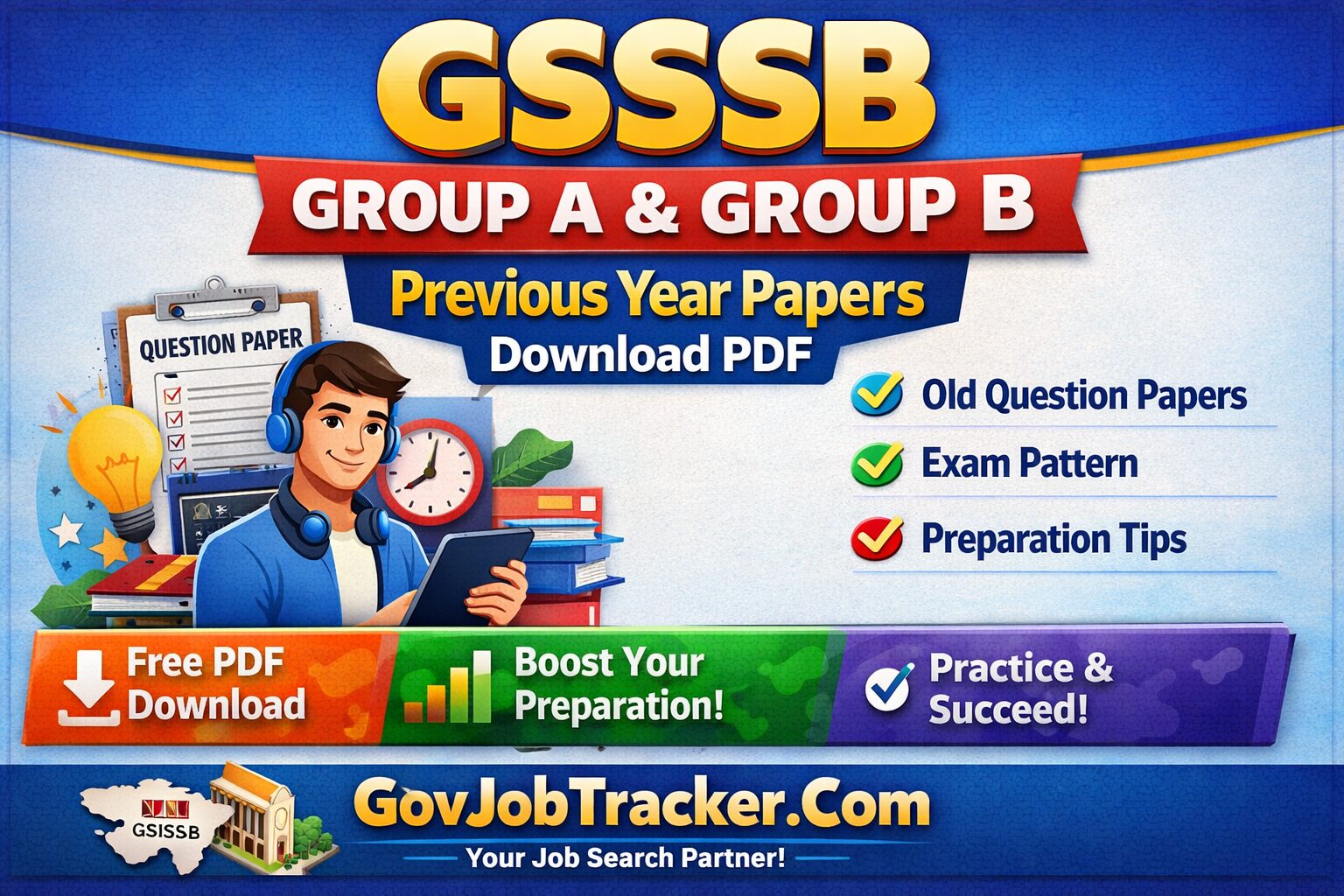GSSSB Group A & Group B previous year question paper/ Download in PDF
